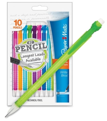 Paquete de 10 lapices mecanicos 0.7mm {Paper Mate}